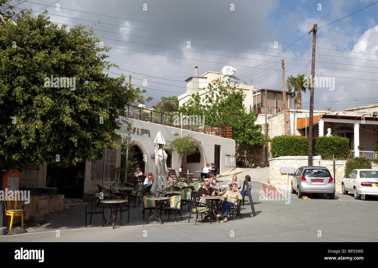 The Square at the centre of Tala in Western Cyprus Stock Photo - Alamy