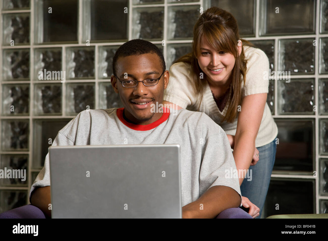 Man researching library laptop computer hi-res stock photography and ...