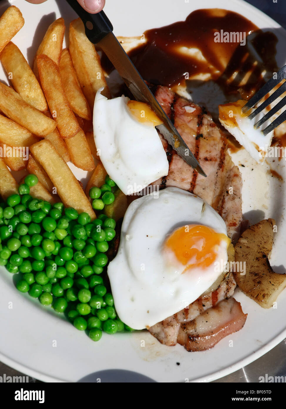 Typical fatty "English" breakfast Stock Photo - Alamy