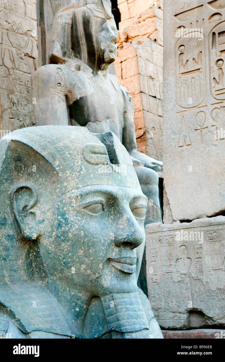 Statues at the Luxor Temple, Luxor, Egypt Stock Photo - Alamy