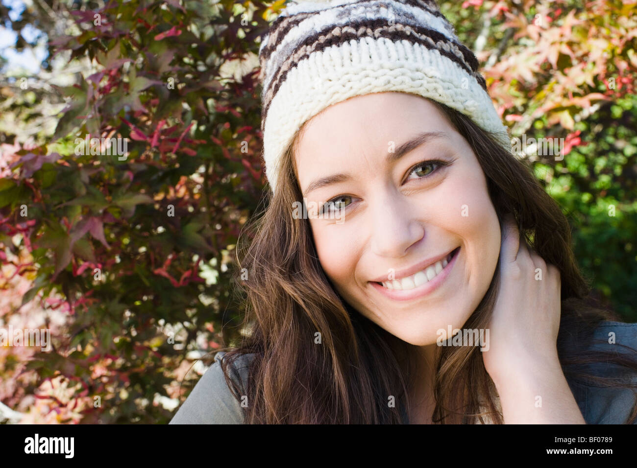 Portrait of a happy woman smiling Stock Photo - Alamy