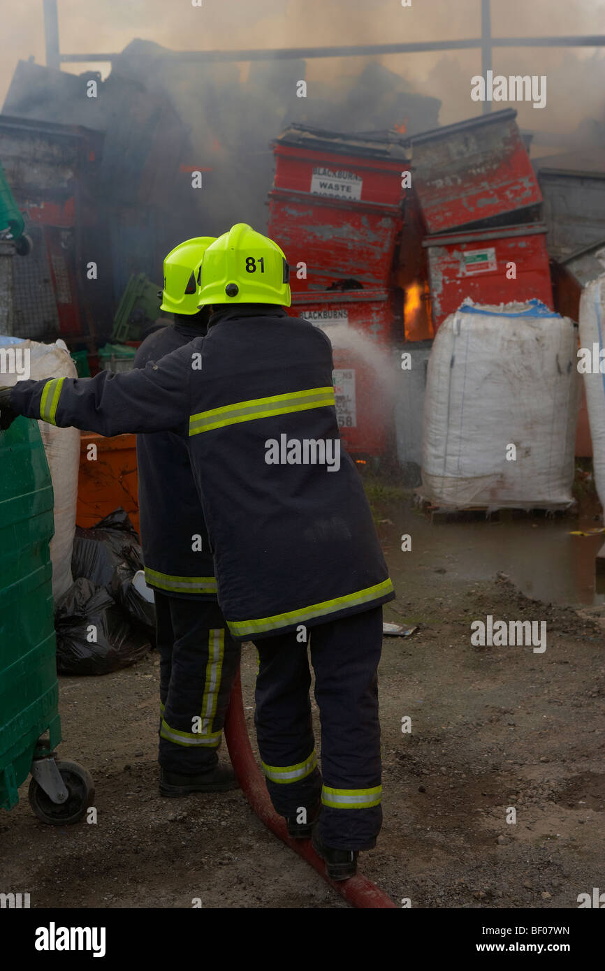 FIRE AT WASTE PAPER RECYCLING PLANT Stock Photo - Alamy