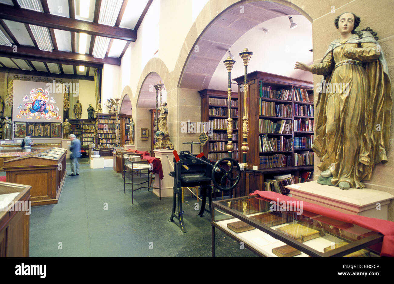 Reading room of famous humanistic library in Selestat, Alsace, France ...