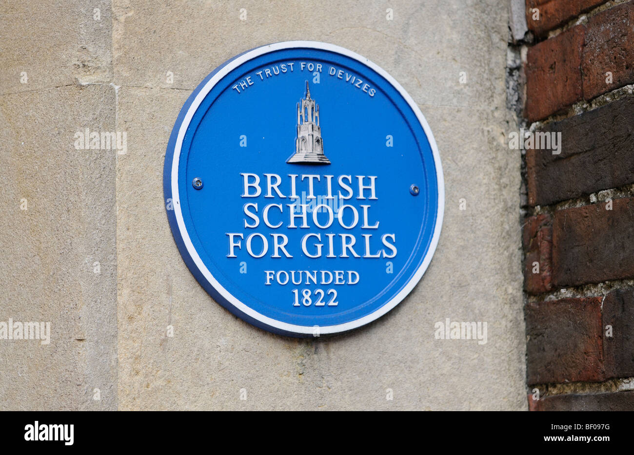 Historic tourist plaque British School For Girls founded 1822 The Trust ...