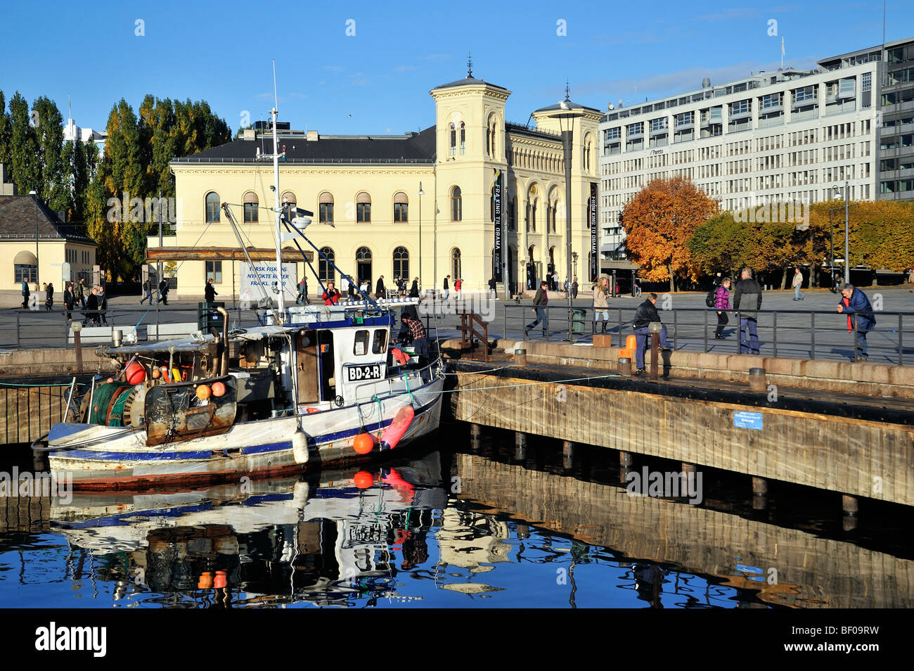 Fishing vessel at Oslo harbour Stock Photo - Alamy