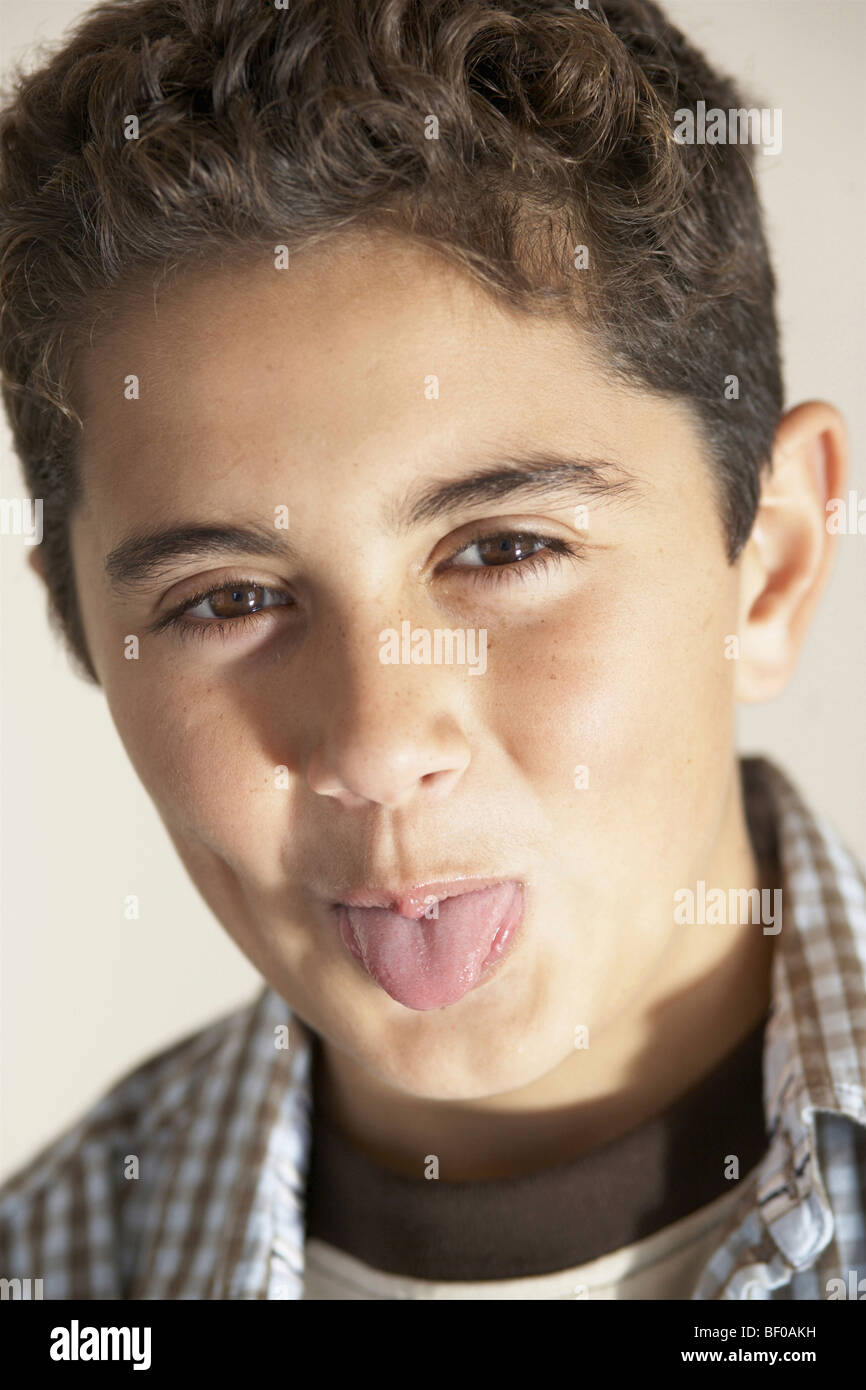 Tween tongue sticking out hi-res stock photography and images - Alamy