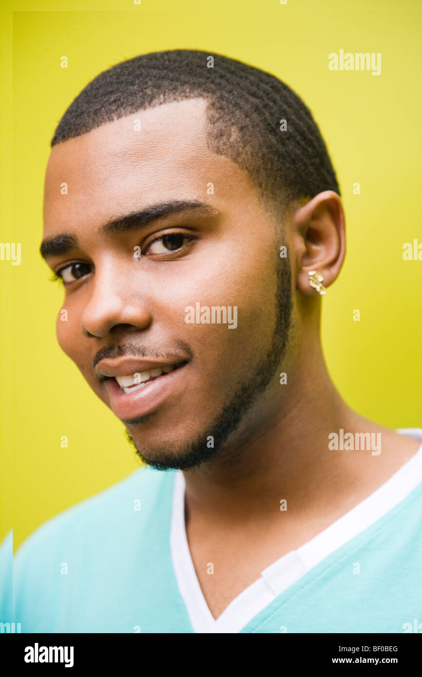 African man mustache smiling hi-res stock photography and images - Alamy
