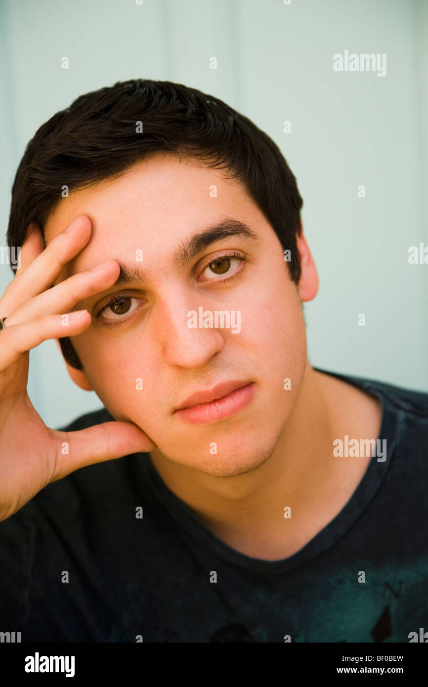 Portrait of a man looking serious Stock Photo - Alamy