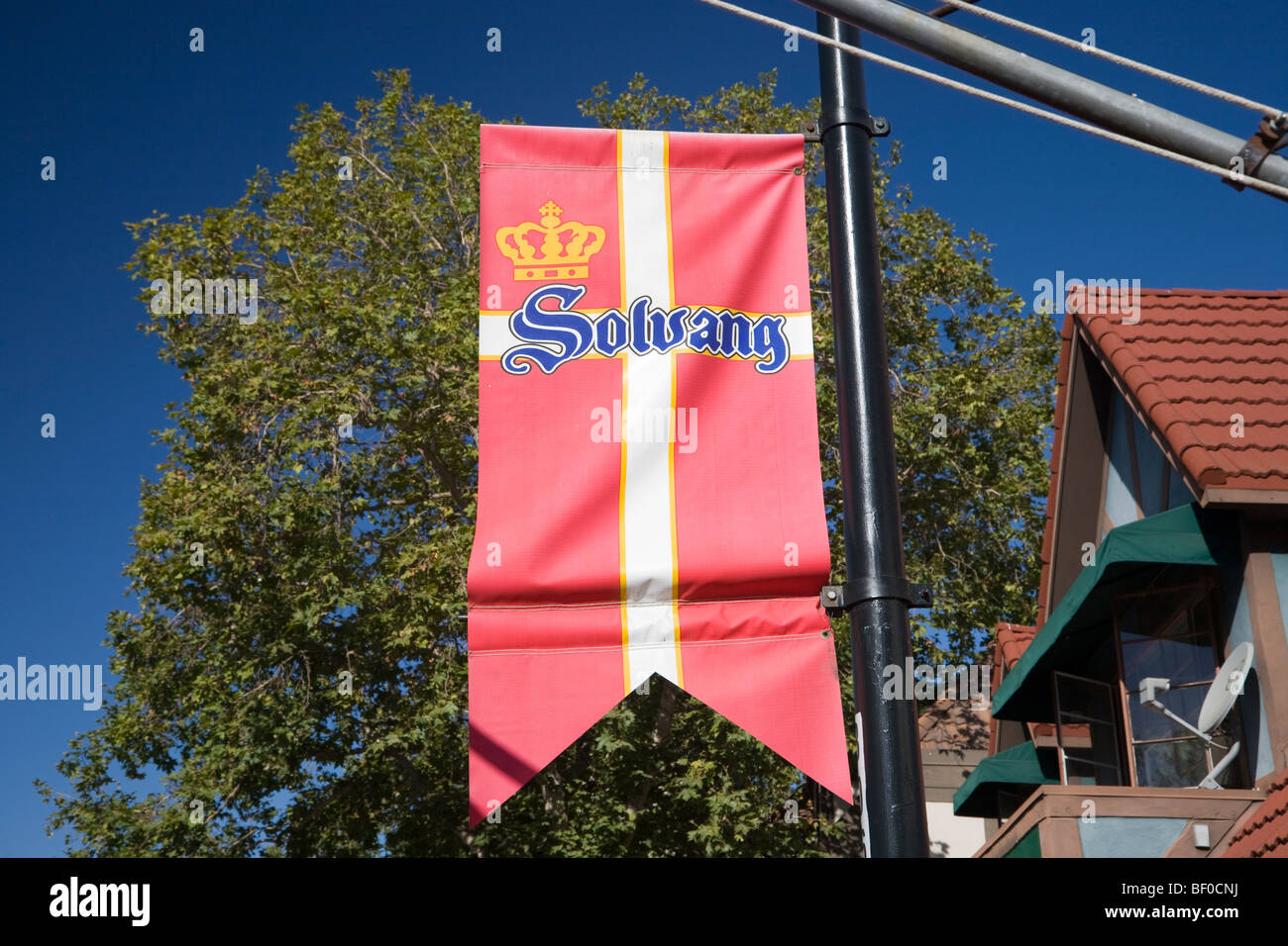 Flag of solvang, Solvang in California, USA Stock Photo - Alamy