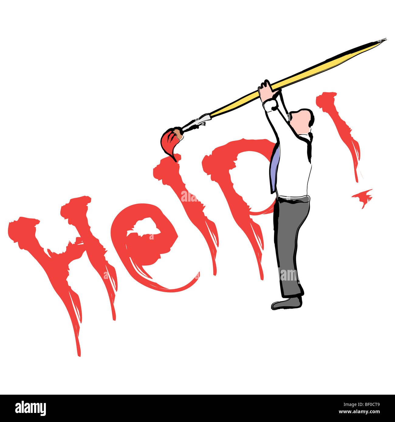 Help Man, Linda Braucht (b.20th Century/American), Computer Graphics ...