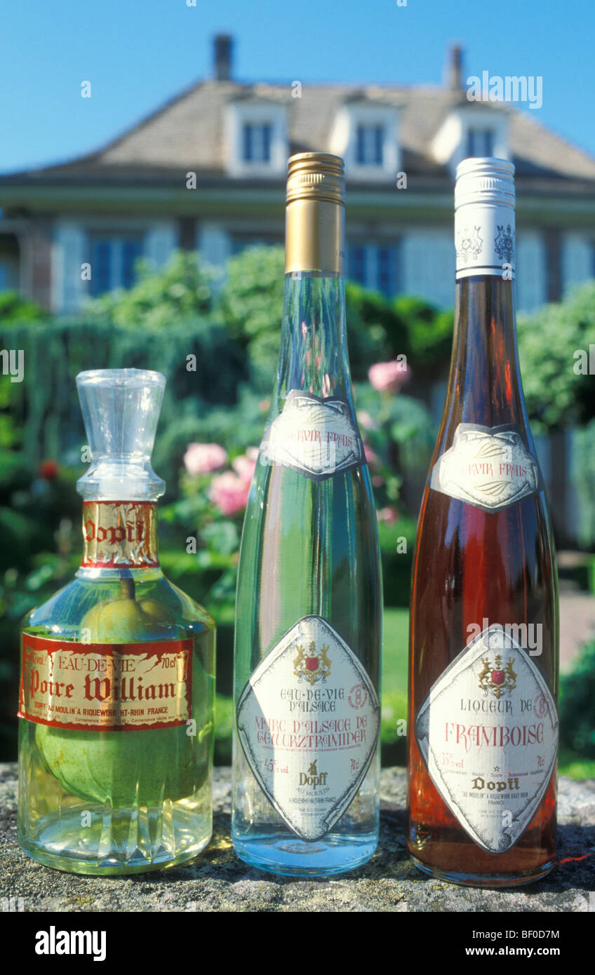 Schnaps, Liqueur, Winery Dopff, Riquewihr, Alsace, France Stock Photo ...