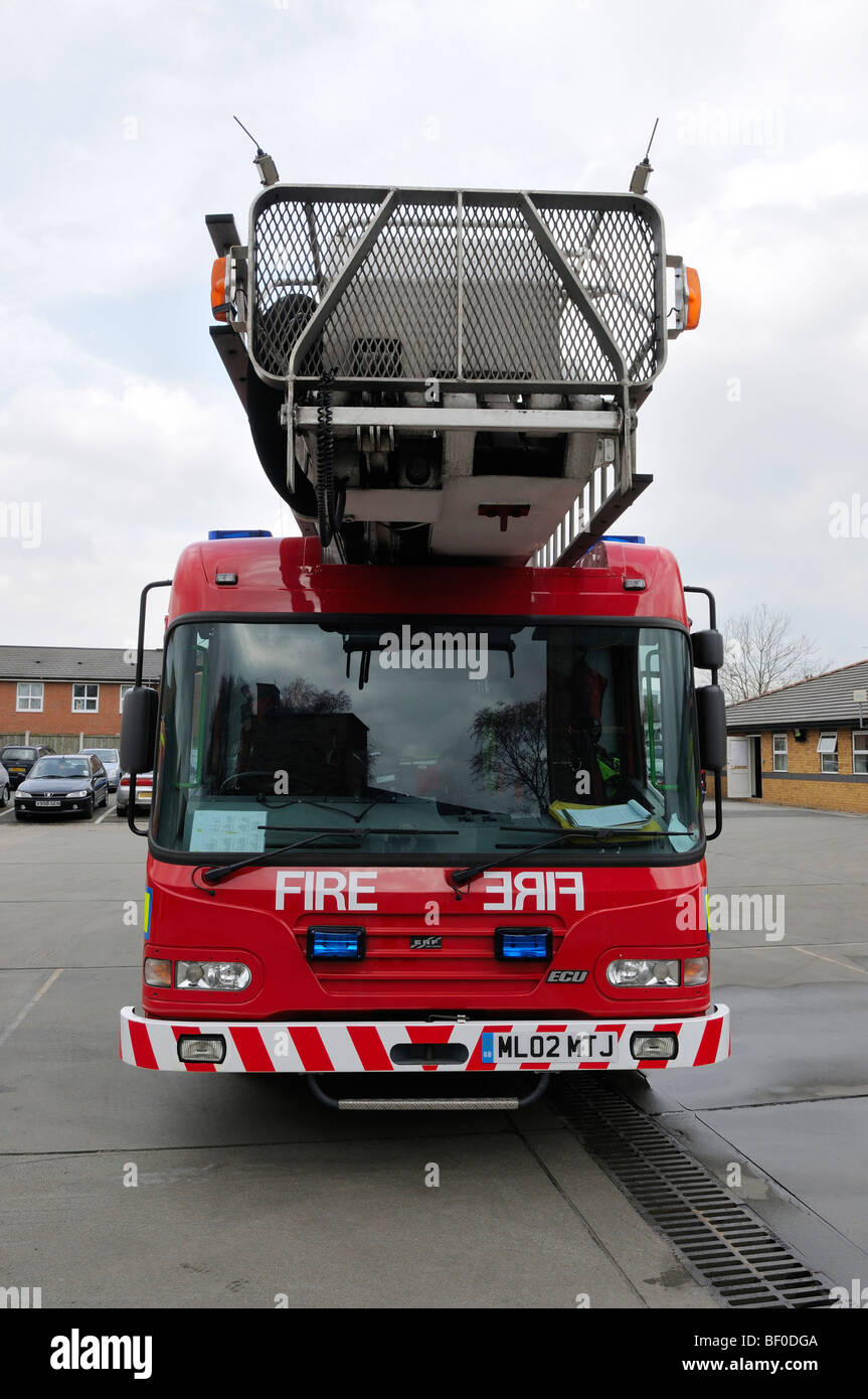ERF ECU Fire Engine Hydraulic Platform Cheshire Stock Photo - Alamy