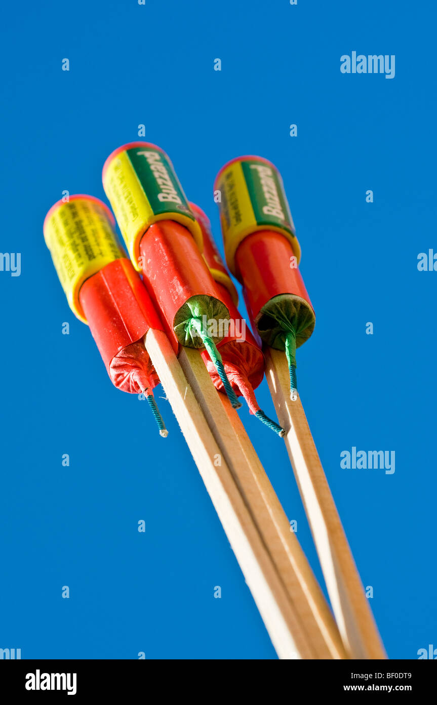 Flying fireworks rocket hi-res stock photography and images - Alamy