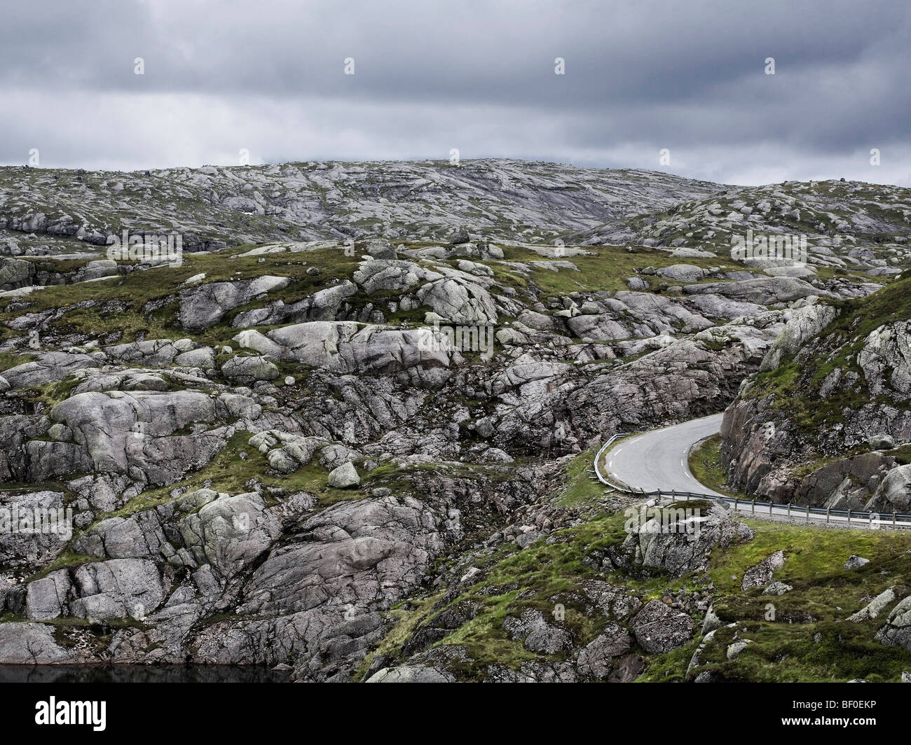 Rocky landscape and road Stock Photo - Alamy