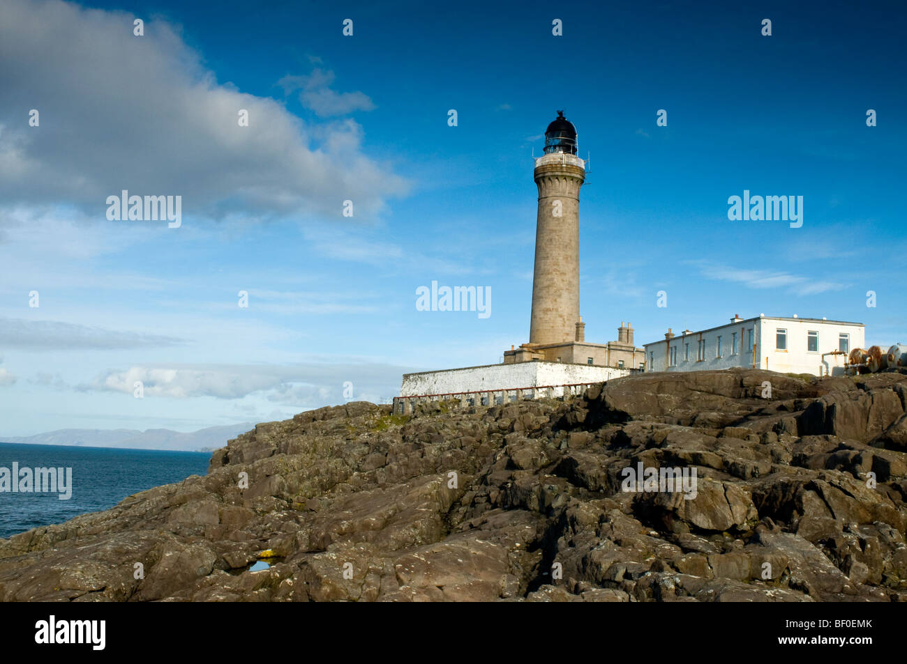 The Scottish West Coast Lighthouse at Ardnamurchan Point Stock Photo ...
