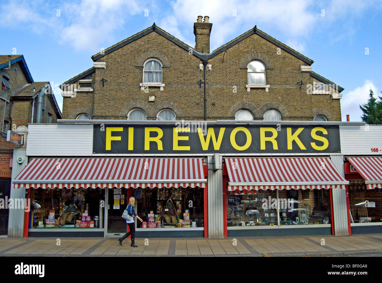 large shop selling fireworks in wimbledon, southwest london, england ...