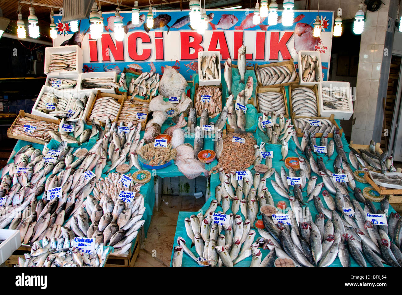 Istanbul Turkey Kumkapi Balik Pazar fish market Stock Photo - Alamy