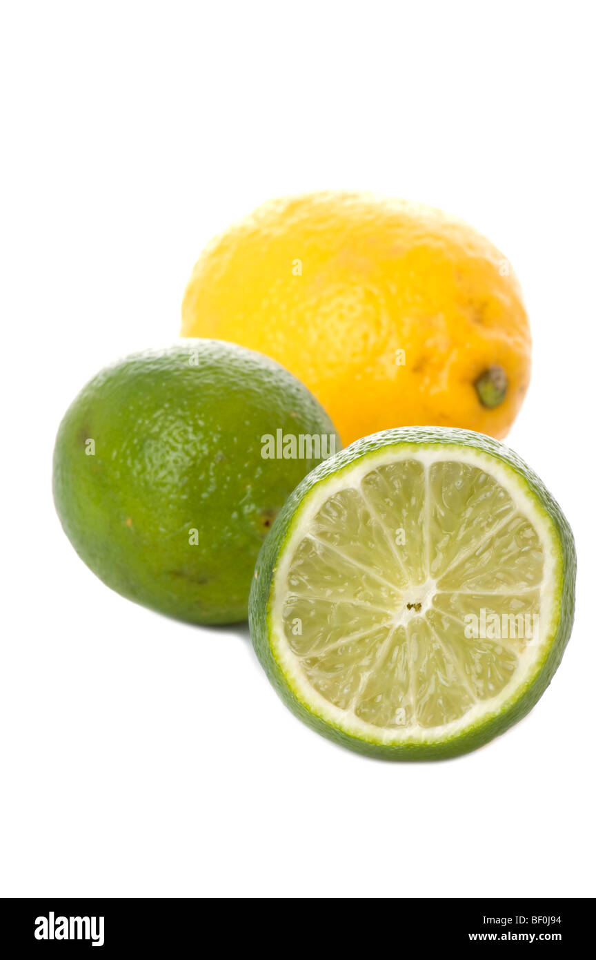 object on white - raw Lime close up Stock Photo - Alamy