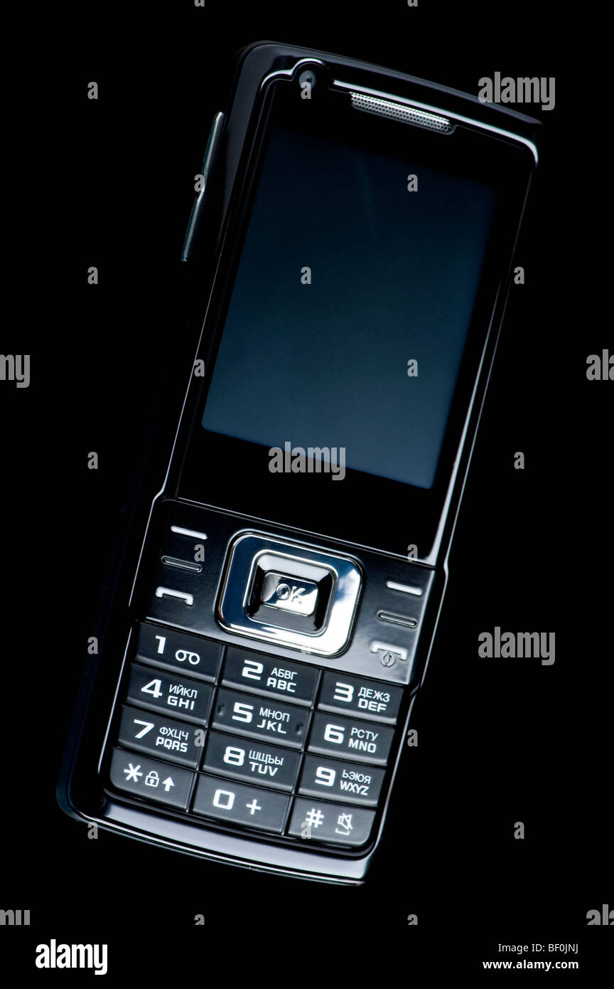 object on black - mobile phone close up Stock Photo - Alamy