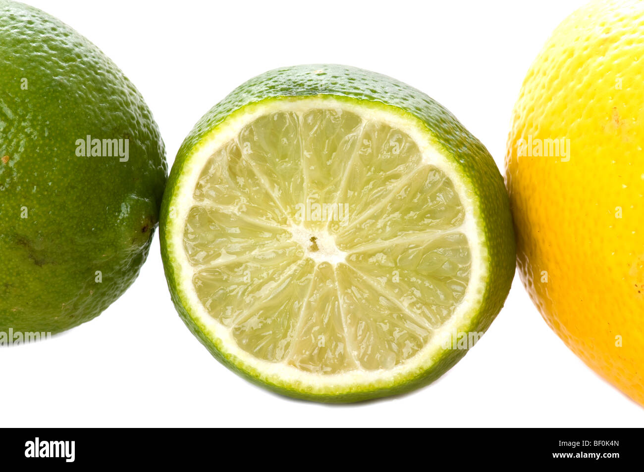 object on white - raw Lime close up Stock Photo - Alamy