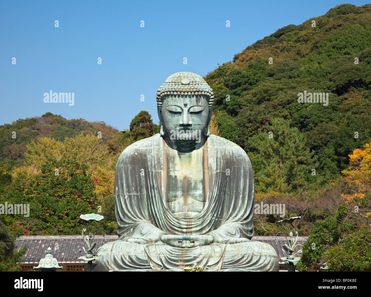 Daibutsu - famous Great Buddha bronze statue in Kamakura, Kotokuin ...