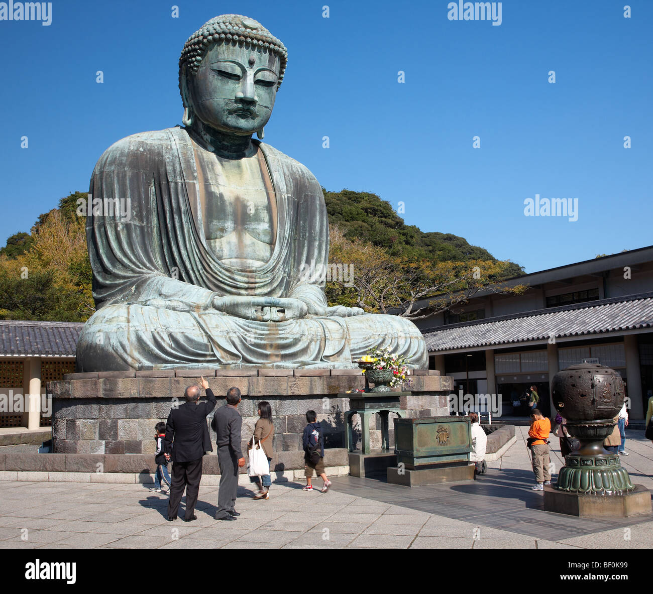 Daibutsu - famous Great Buddha bronze statue in Kamakura, Kotokuin ...