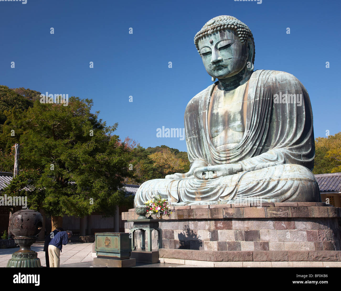 Daibutsu - famous Great Buddha bronze statue in Kamakura, Kotokuin ...