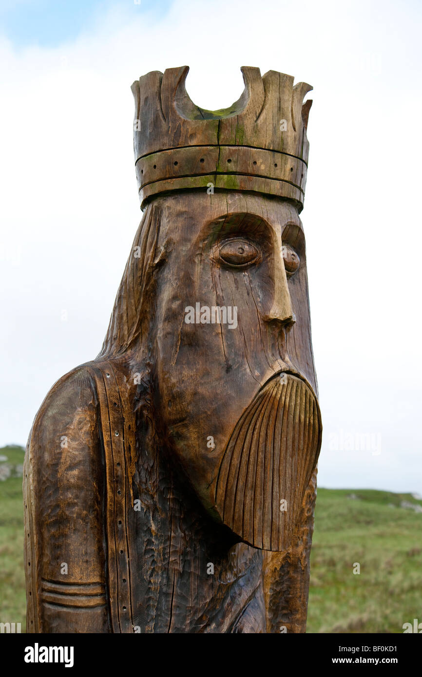 Large scale copy of the Lewis Chessman at Uig on the Isle of Lewis ...