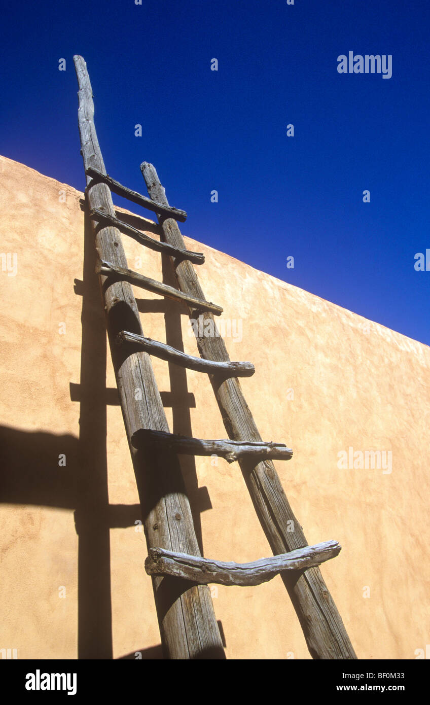 A kiva ladder at Coronado State Monument, where ruins of the ancient ...