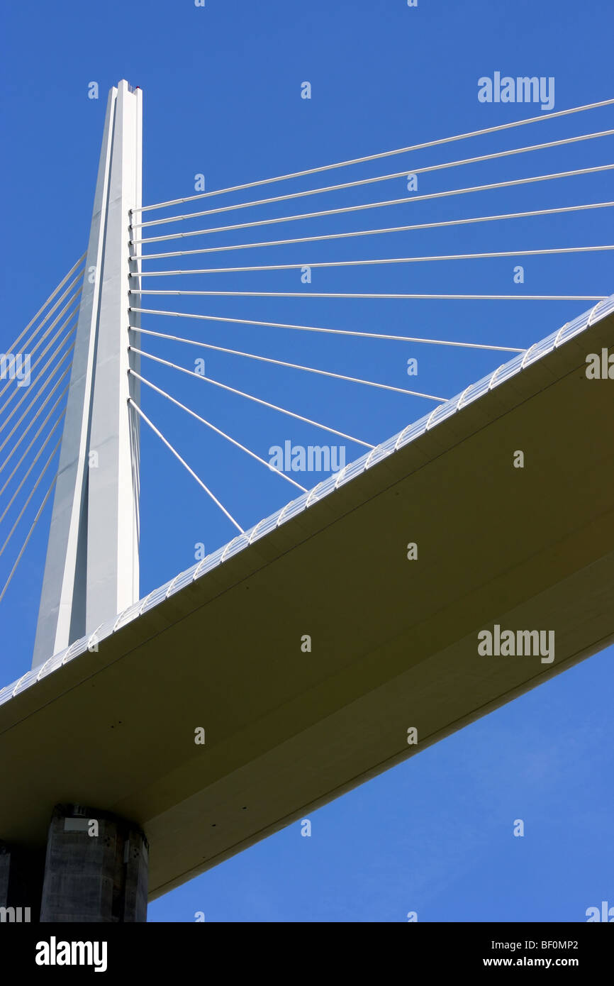 pylons and cable-stays of the Millau viaduct, the tallest cable-stayed ...
