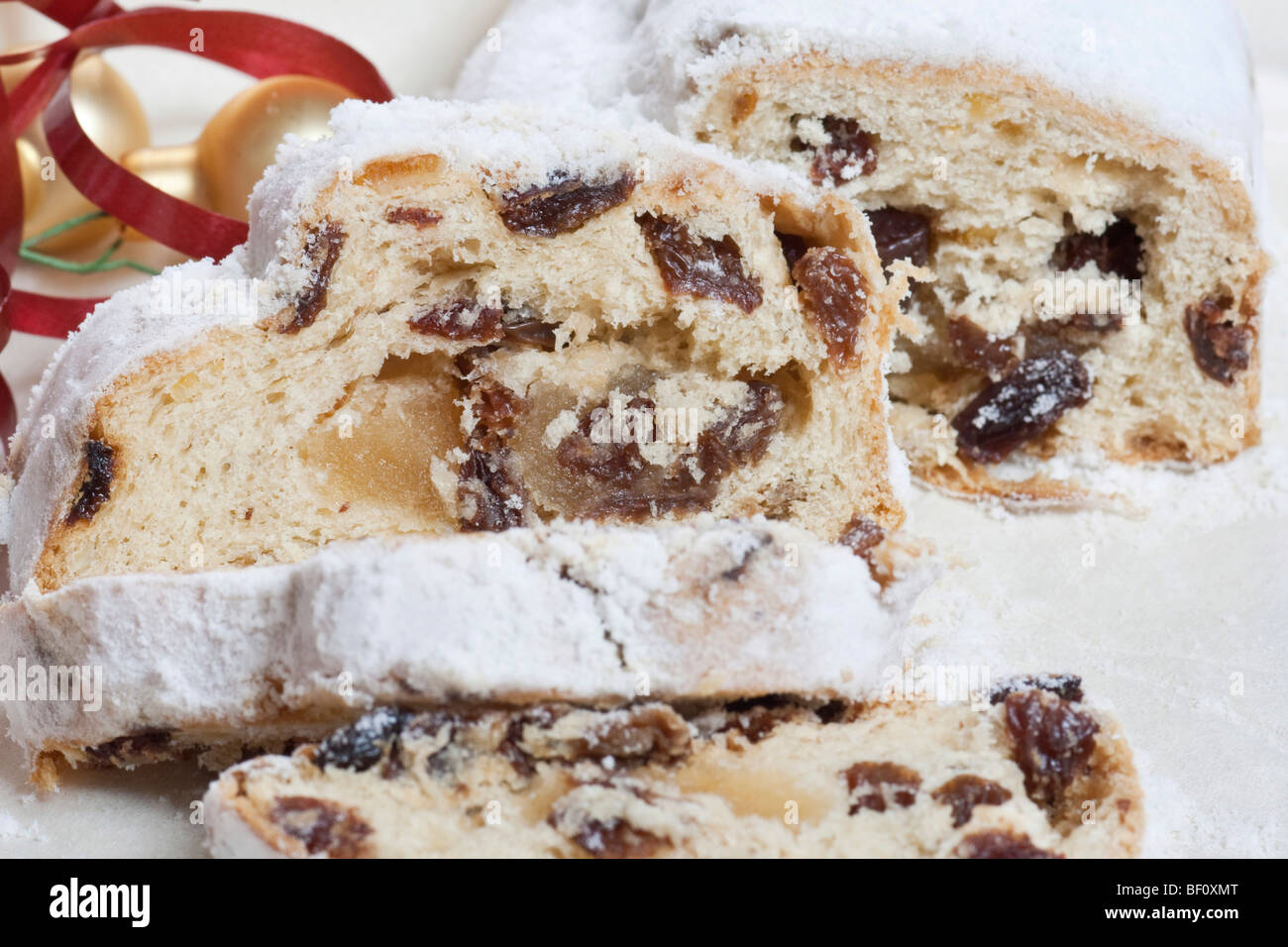 German Stollen fruit loaf, christmas cake Stock Photo - Alamy
