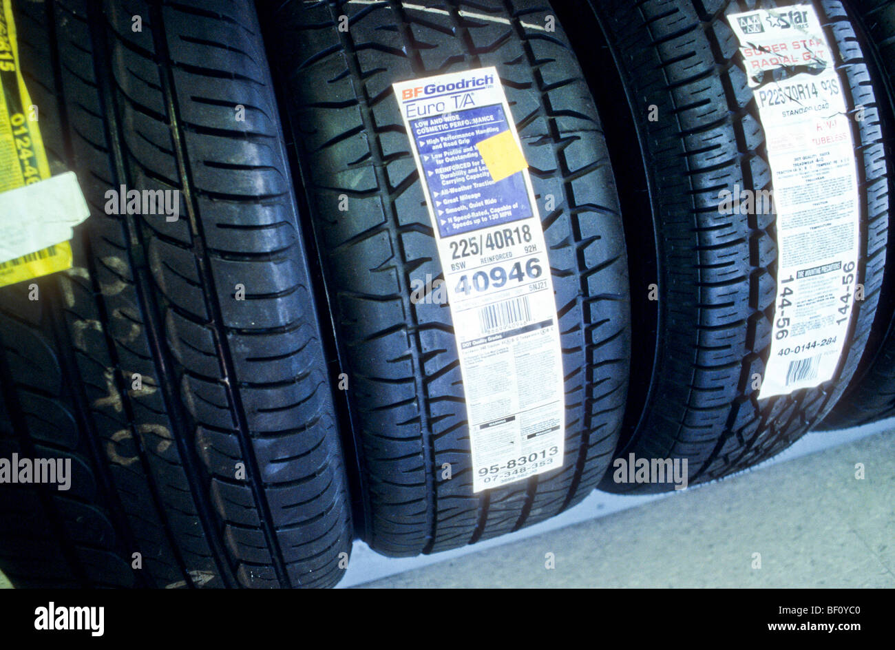 wheel rim service tread stack display promotion attention tag ...