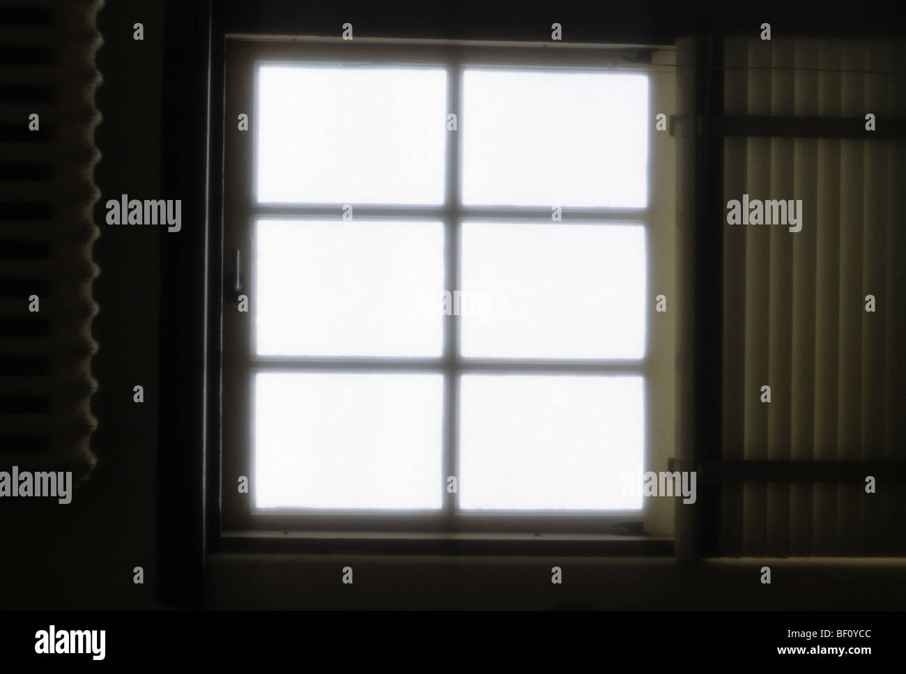 open curtain shade glass bright blind Stock Photo - Alamy