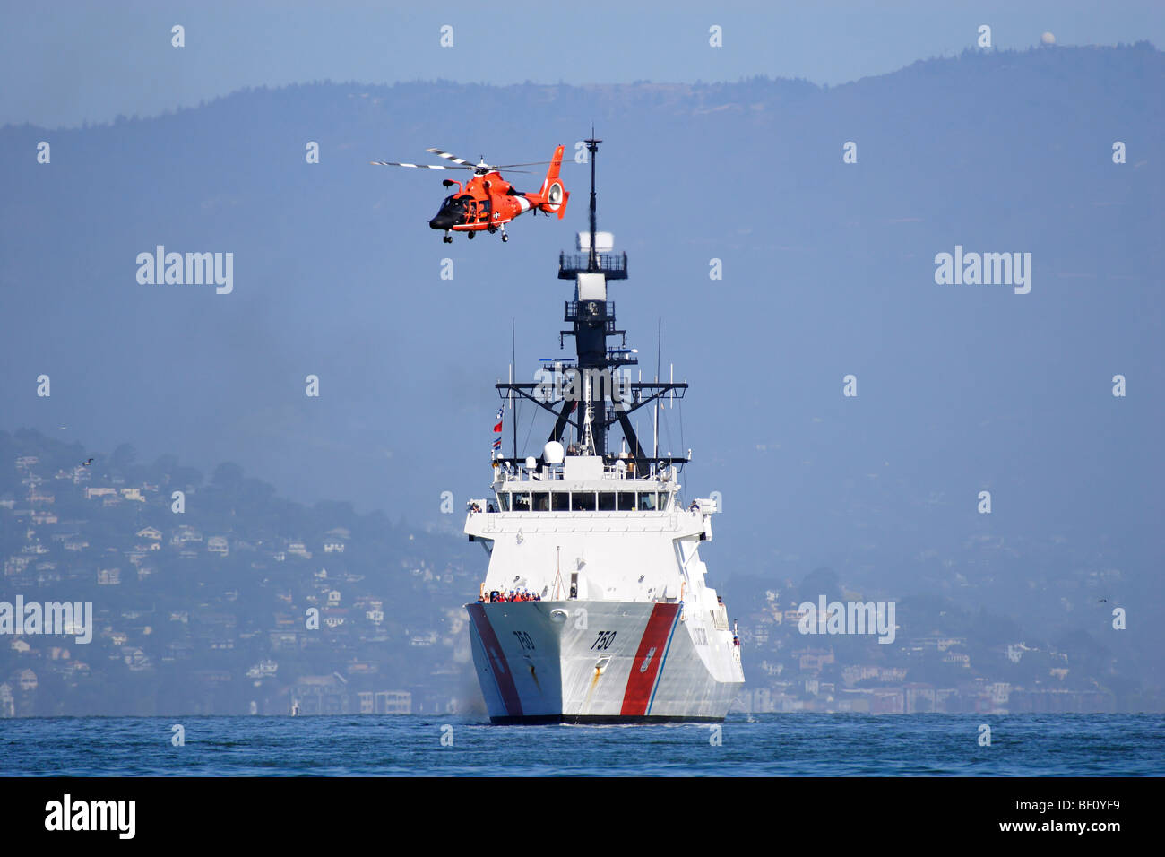 Coast Guard Cutter Bertholf (WMSL 750) is escorted through San ...