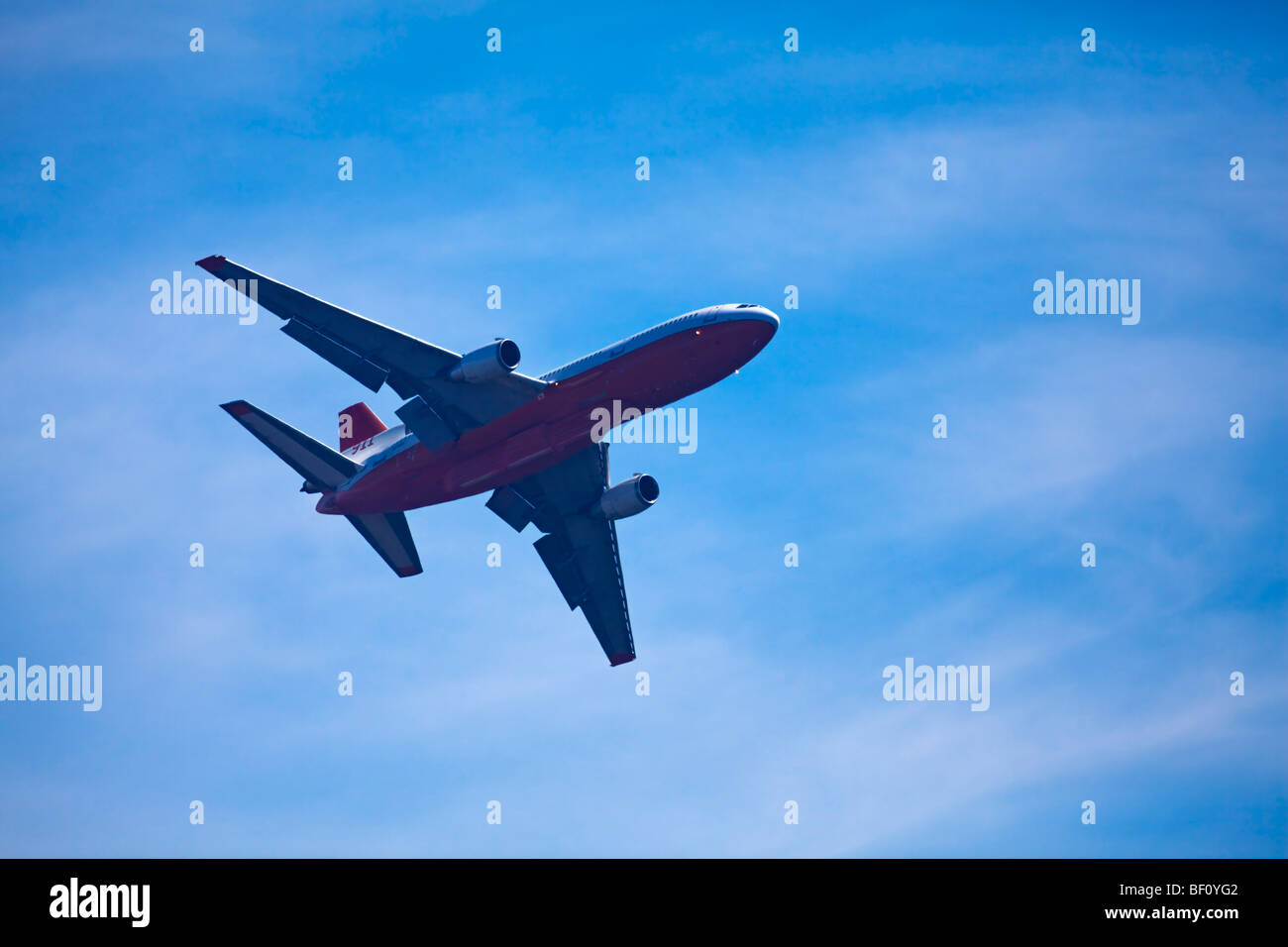Air tanker retardant drop at California Gloria wildfire in Monterey ...