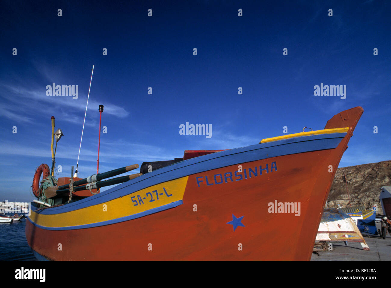 fishing boat, sagres harbor, algarve, portugal Stock Photo - Alamy