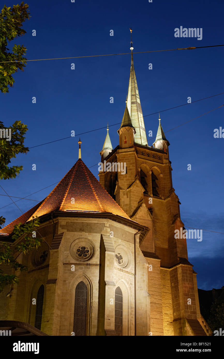 Church of St. Francis, Lausanne, Canton of Vaud, Switzerland Stock ...