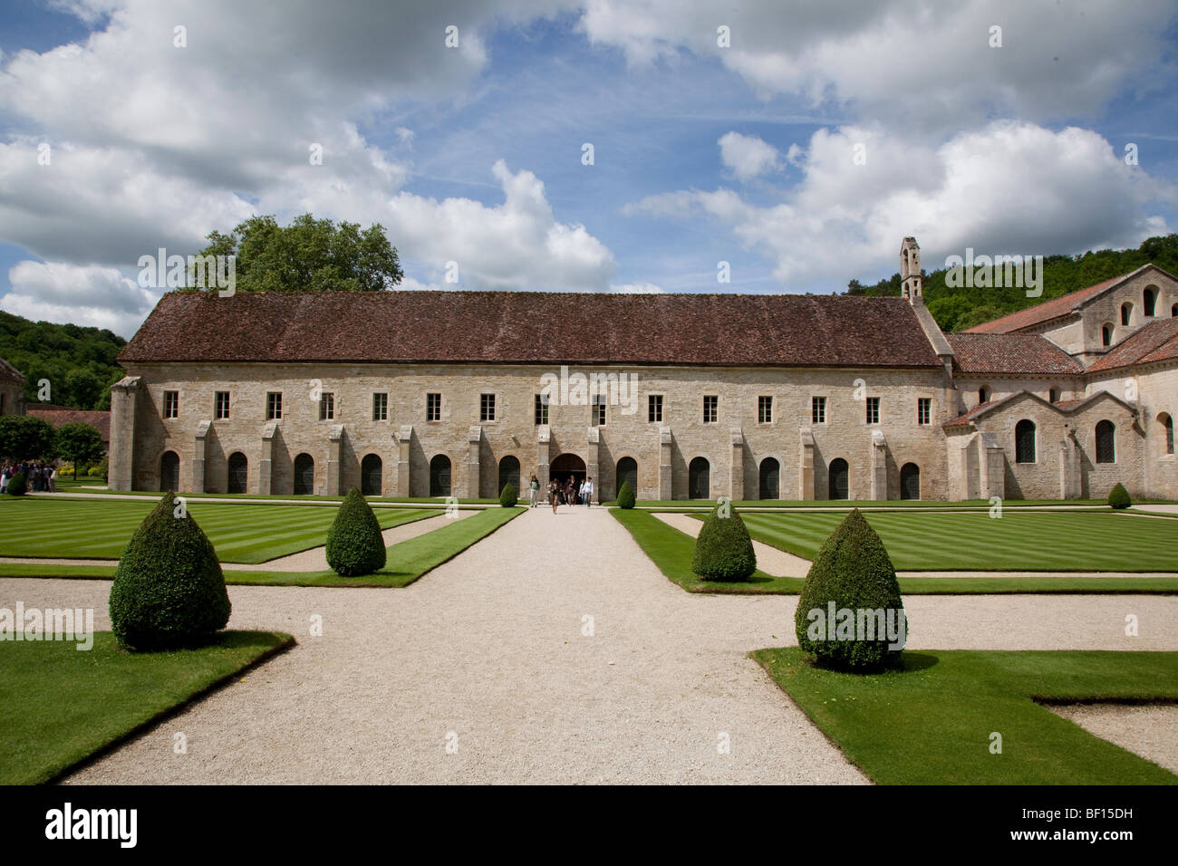 France, Abbey of Fontenay - Dormitory and Church Stock Photo - Alamy