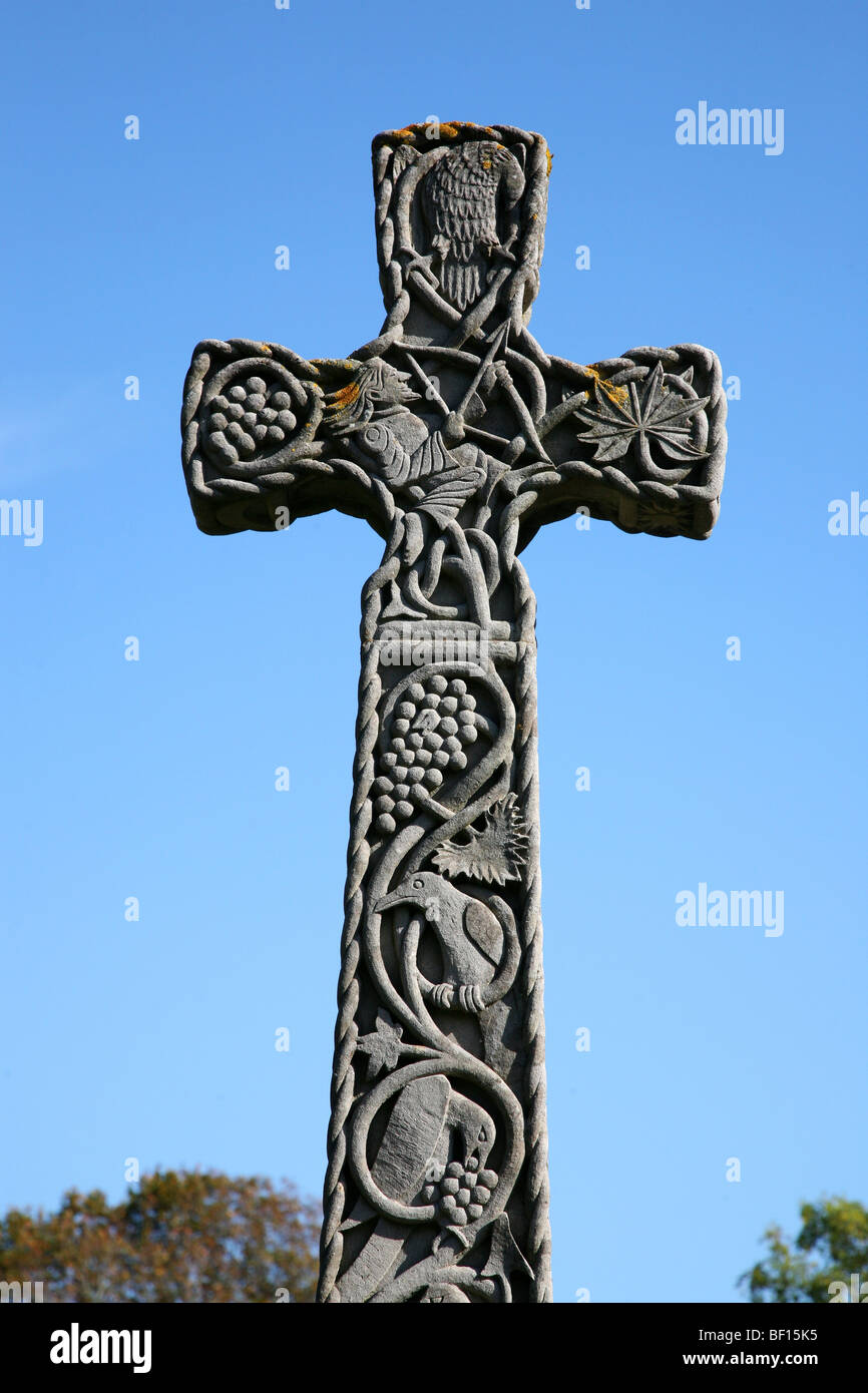 Stone monument erected in 1976 on the historic site of an ancient Saxon ...