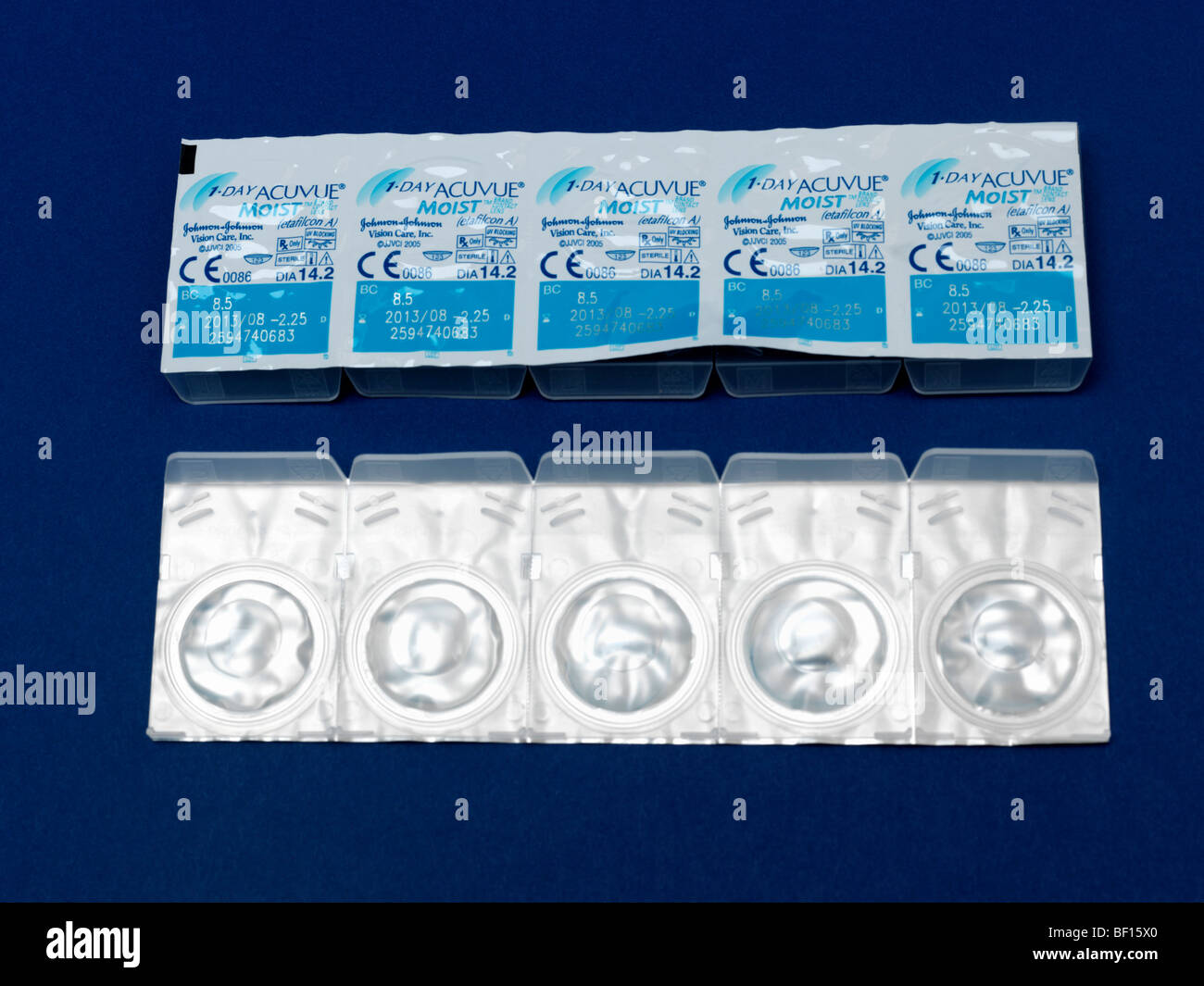Soft Contact lens in fluid in a blister pack Stock Photo - Alamy