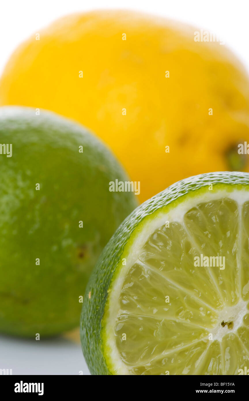object on white - raw Lime close up Stock Photo - Alamy