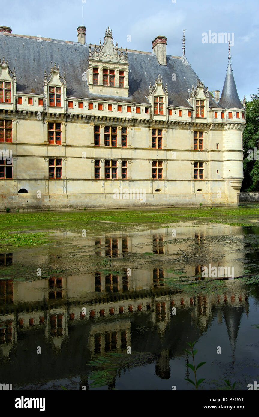 Azay- le- Rideau chateau. Castle of Azay-le-Rideau,built in Renaissance ...
