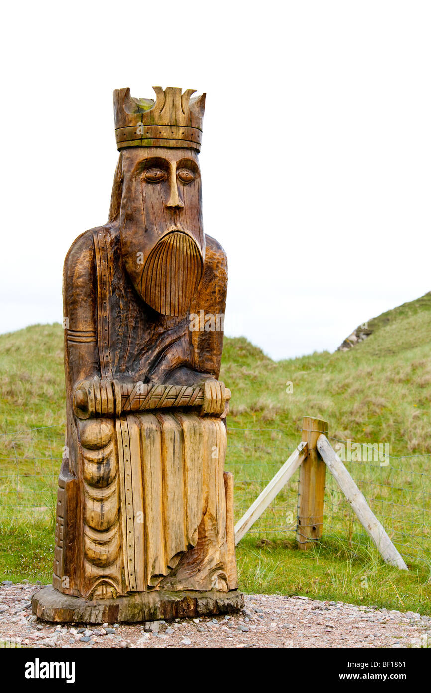 Large scale copy of the Lewis Chessman at Uig on the Isle of Lewis ...