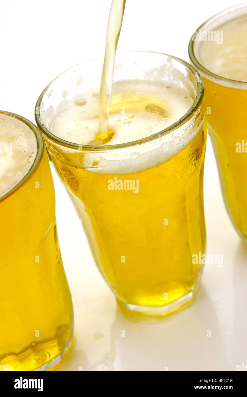 Beer beverage glasses Cut Out Stock Images & Pictures - Alamy