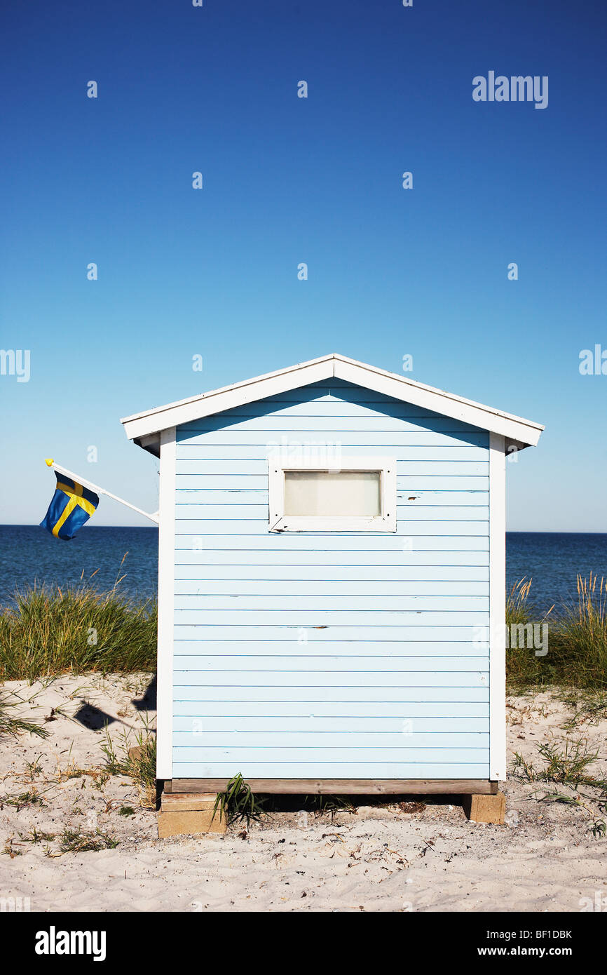 Bathing hut, Skane, Sweden Stock Photo - Alamy