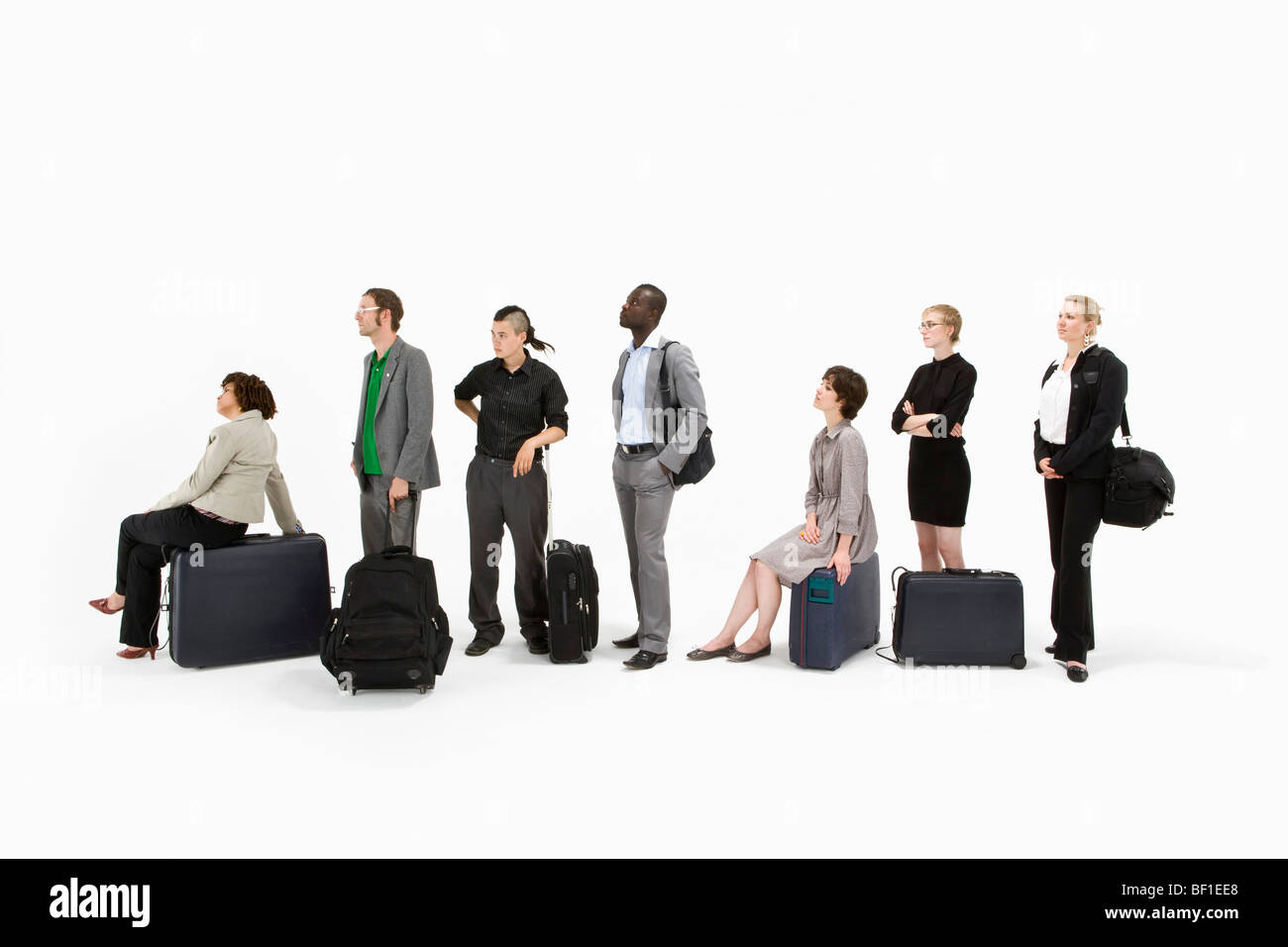Group people in white Cut Out Stock Images & Pictures - Alamy