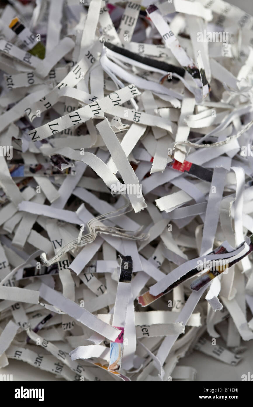 Pile of shredded paper Stock Photo - Alamy