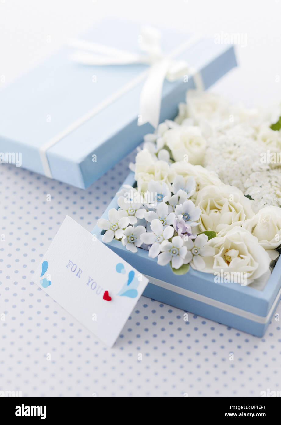 Flower gift box Stock Photo - Alamy