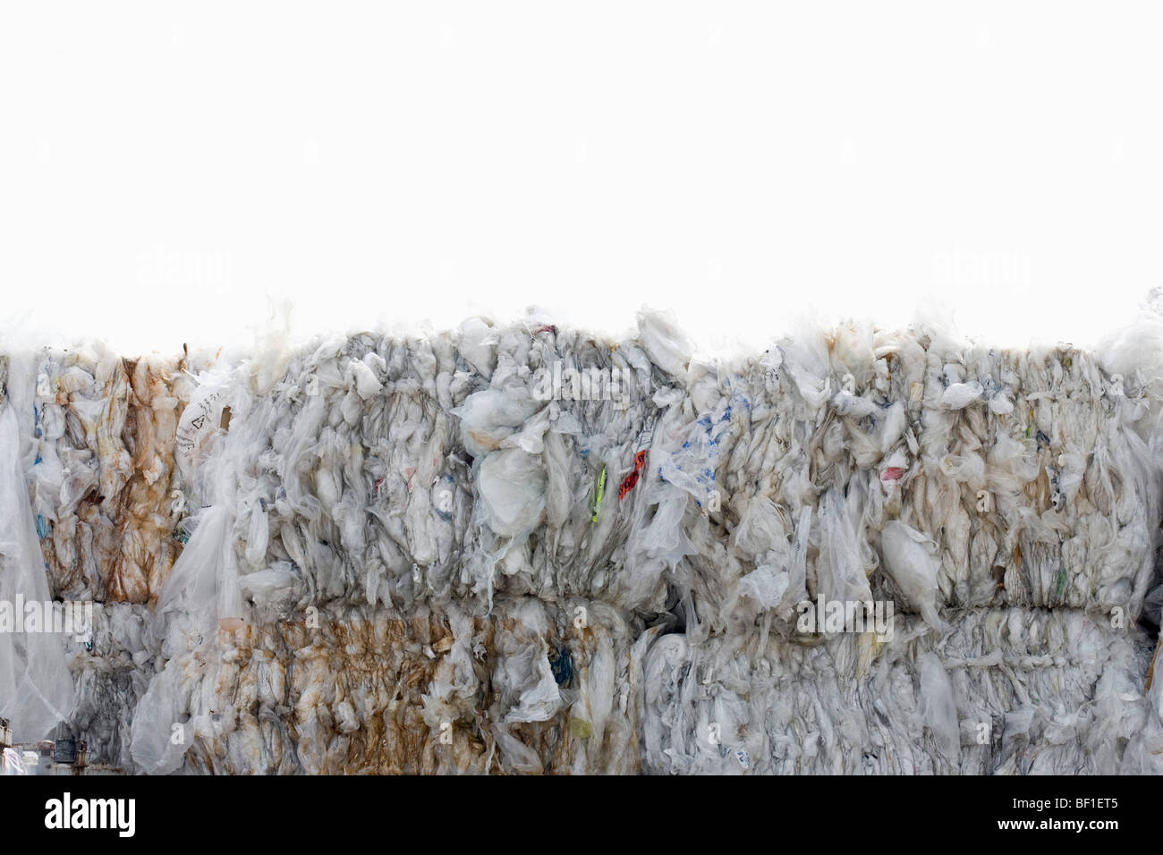 Bundles of plastic at a recycling center Stock Photo - Alamy