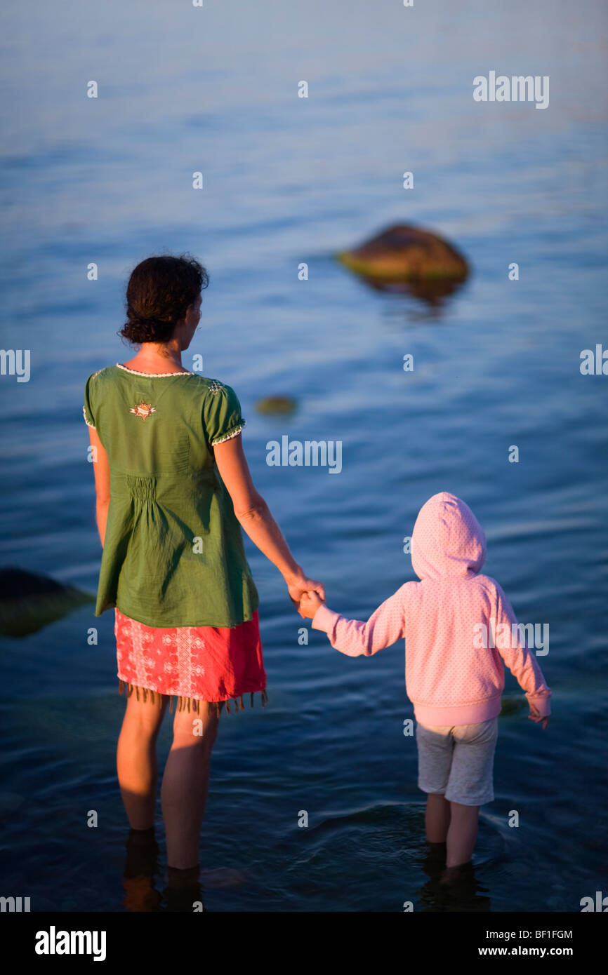 Mum daughter rear view hi-res stock photography and images - Alamy